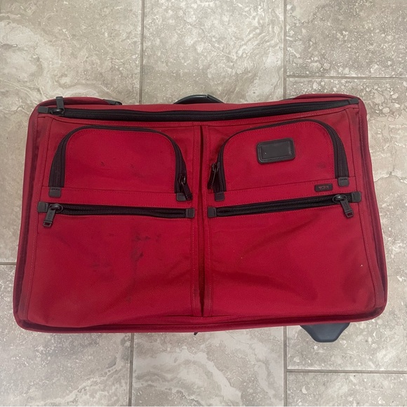 Tumi | Bags | Tumi Alpha 2233dh 22 Red Carryon Wheeled Garment Bag ...